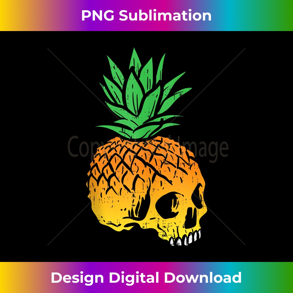 Pineapple Skull Scary Halloween Fruit Food Lover Tank Top - | Inspire ...