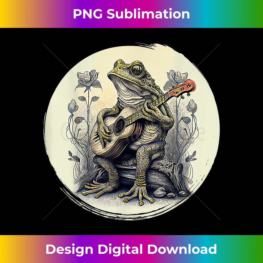 Cottagecore Frog With Acoustic Guitar - Contemporary PNG Sub | Inspire ...