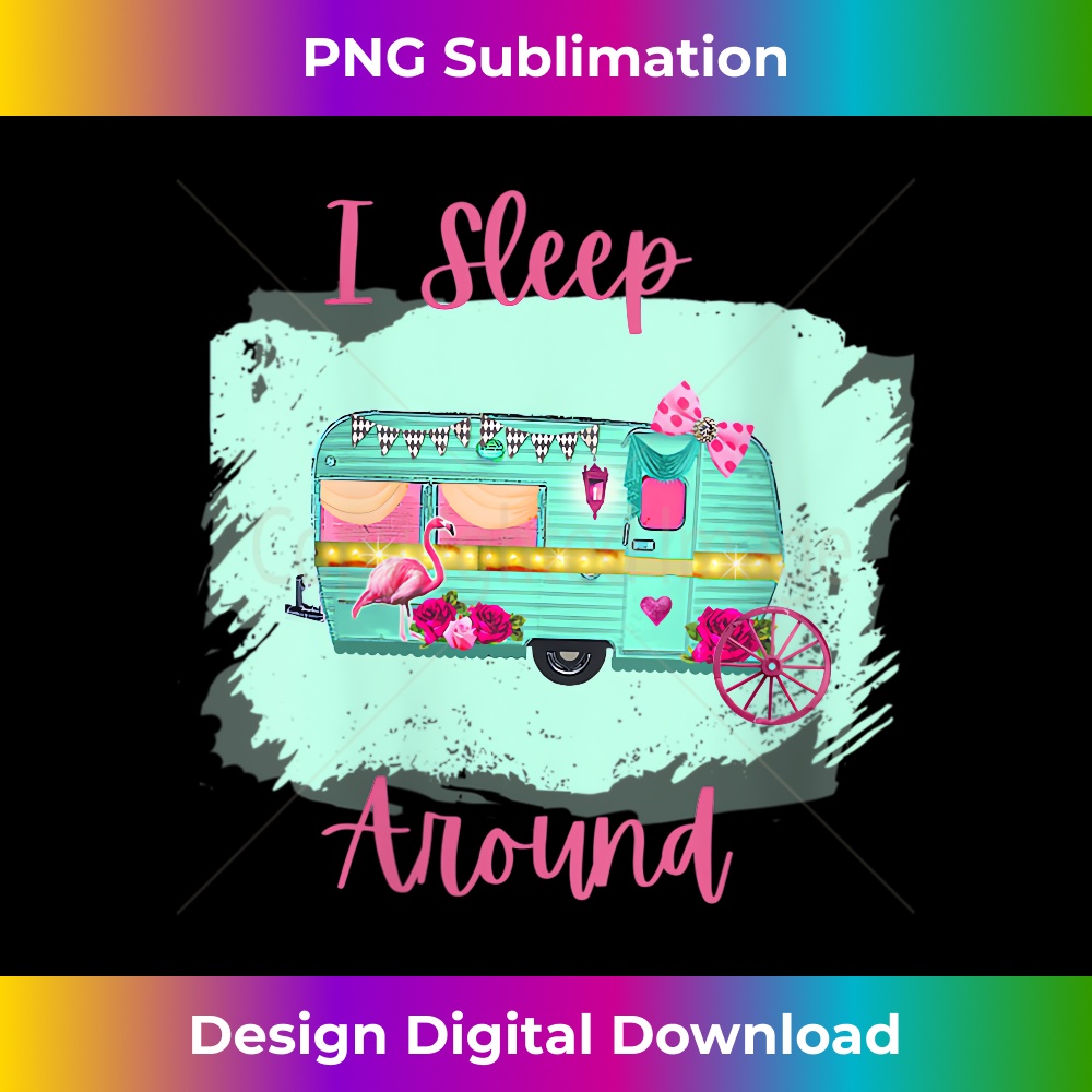 Womens Funny I Sleep Around Retro Camper RV Trailer Gift for | Inspire ...