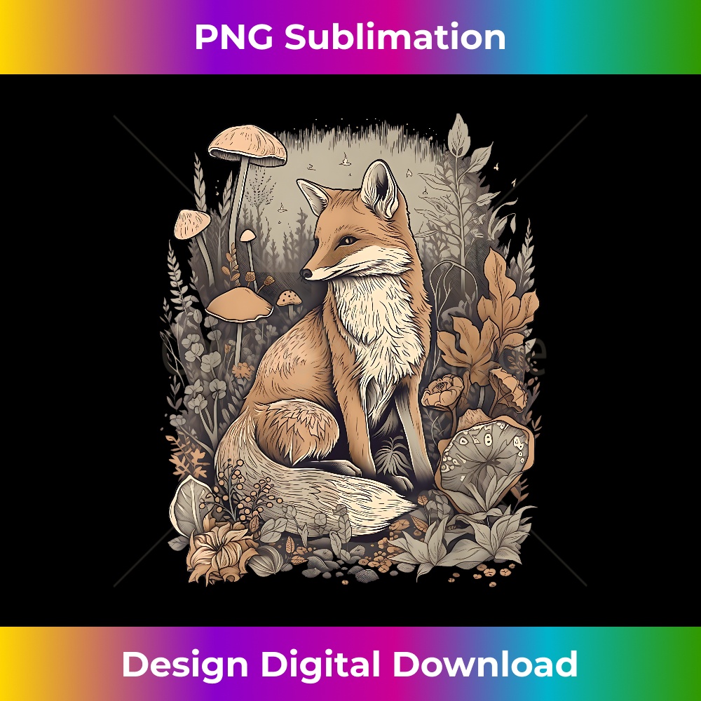 Cottagecore Aesthetic Fox - Crafted Sublimation Digital Down - Inspire ...