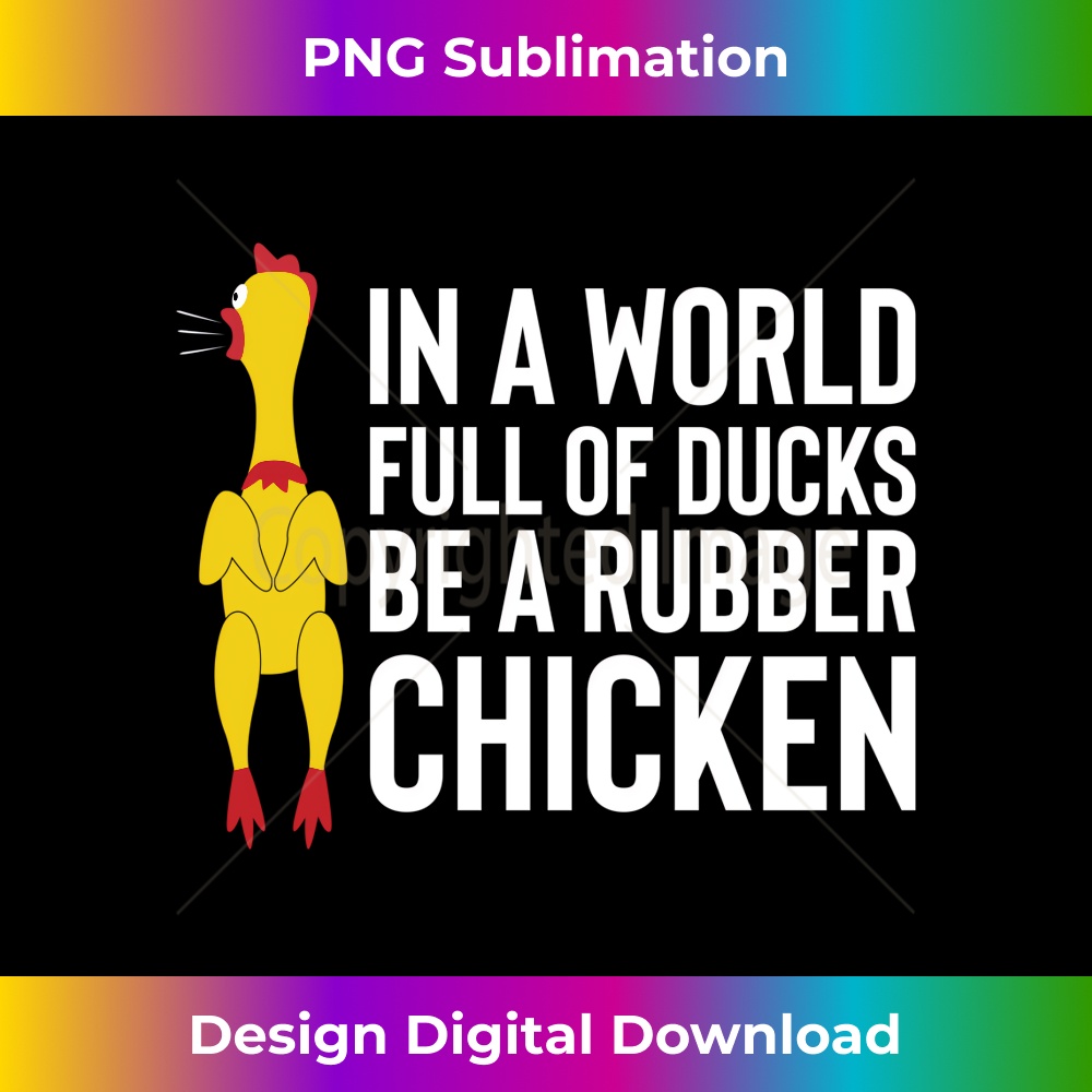 In A World Full Of Ducks Chicken Rubber Rooster Long Sleeve | Inspire ...