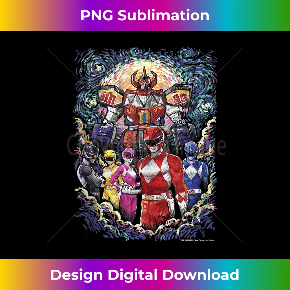 Power Rangers Mighty Morphin' Megazord Starry Night Poster T | Inspire ...