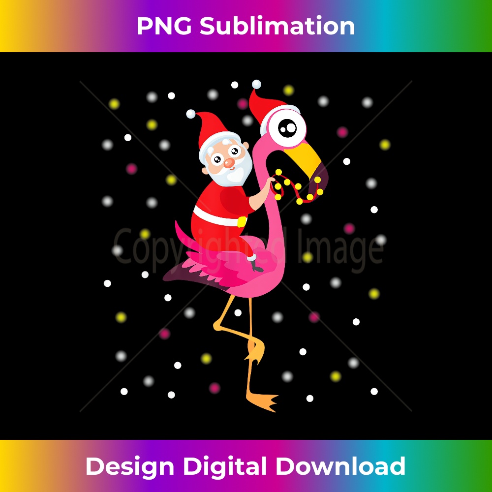 Santa Claus Riding Pink Flamingo - Innovative PNG Sublimatio - Inspire ...