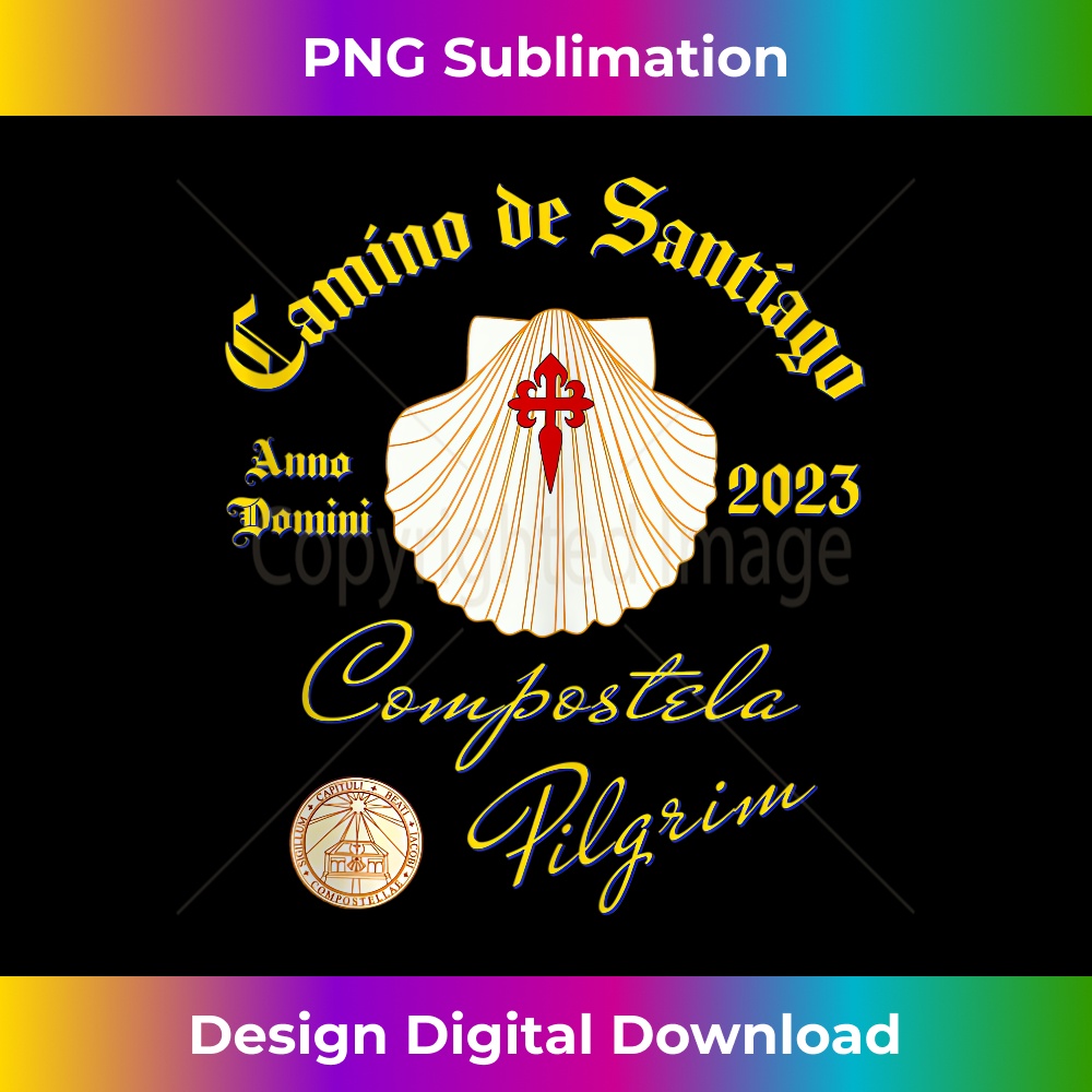 Camino de Santiago Anno Domini 2023 Shell FRONT and BACK Tan - Inspire ...
