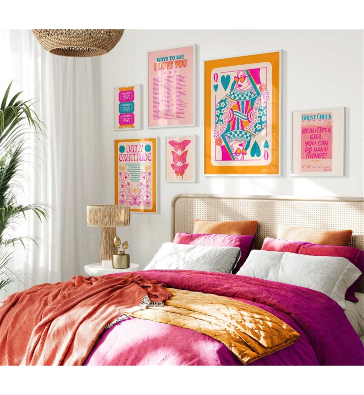 daily positive affirmation wall art teen girls room | Inspire Uplift