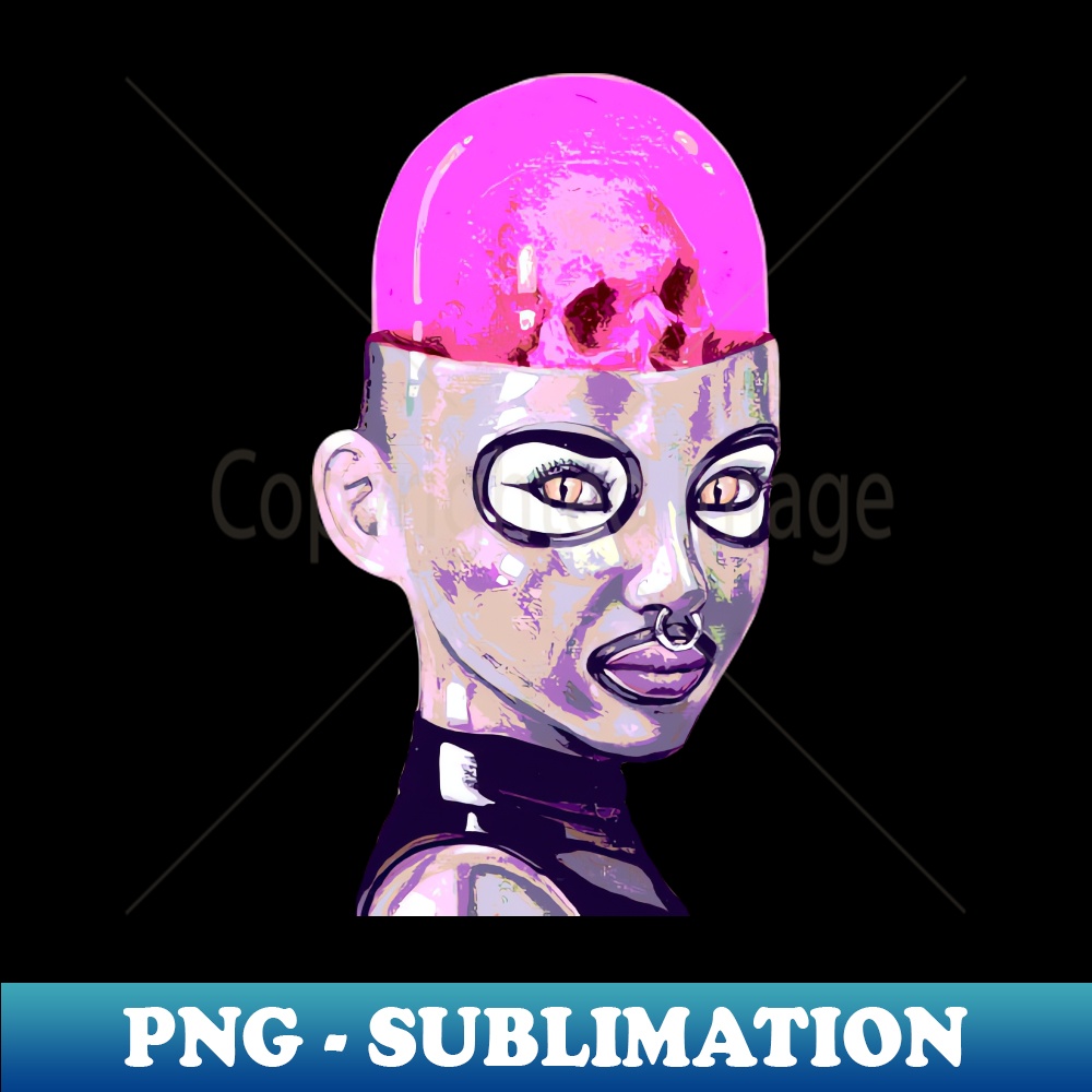 skull unicorn princess of darkness cyborg psychedelic painti | Inspire ...