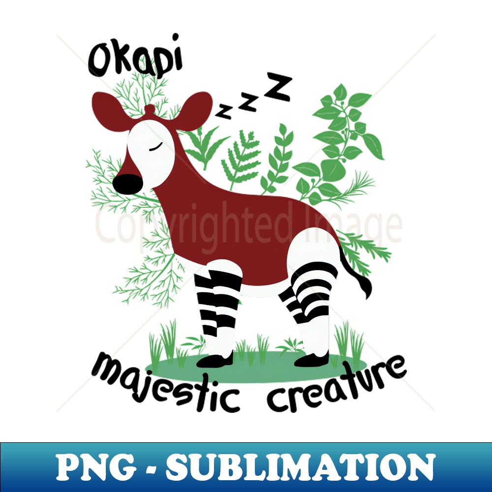 cute okapi surrounded by berries - Aesthetic Sublimation Dig | Inspire Uplift