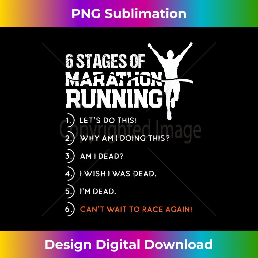 6 Stages Of Marathon Running Funny Runner Sport Lover Gift - | Inspire ...