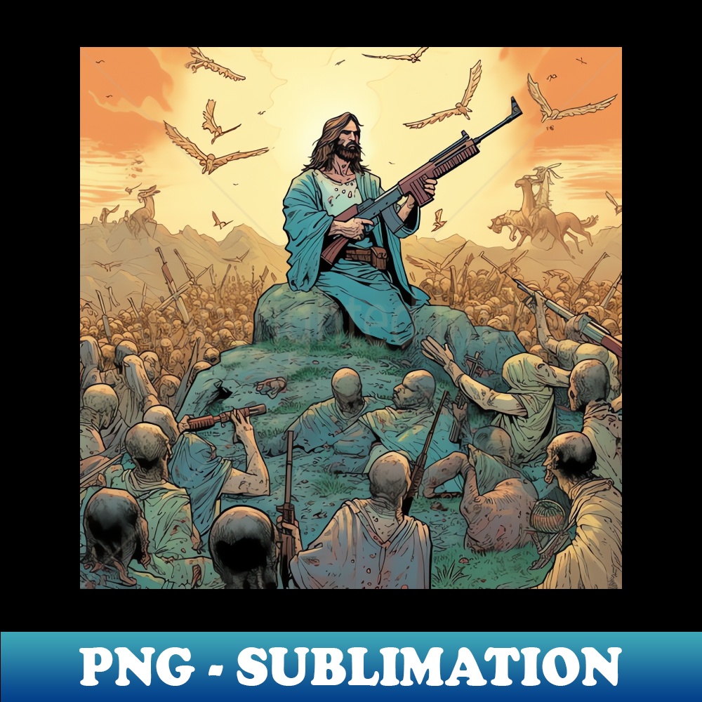 Jesus Christ Zombie Slayer - Aesthetic Sublimation Digital F | Inspire ...