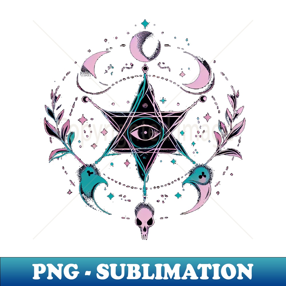 Neo-gothic eye and star decorated by moons - PNG Transparent - Inspire ...