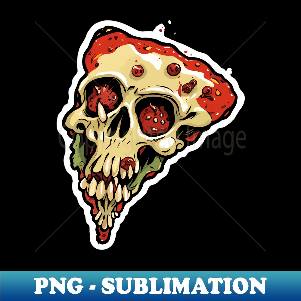 Zombie Pizza - PNG Transparent Sublimation Design - Perfect - Inspire ...