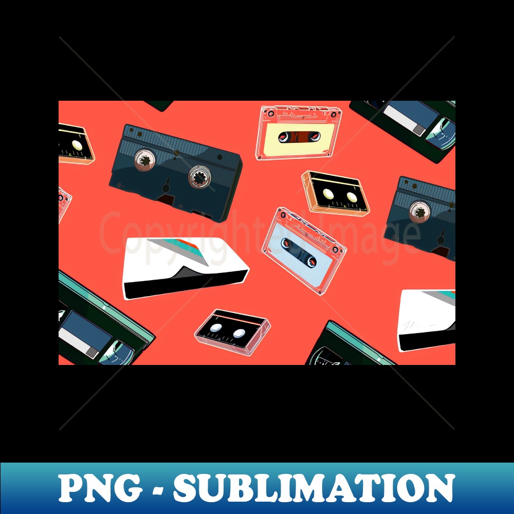 Analog salmon pink background vintage VHS cassette tape old - Inspire ...