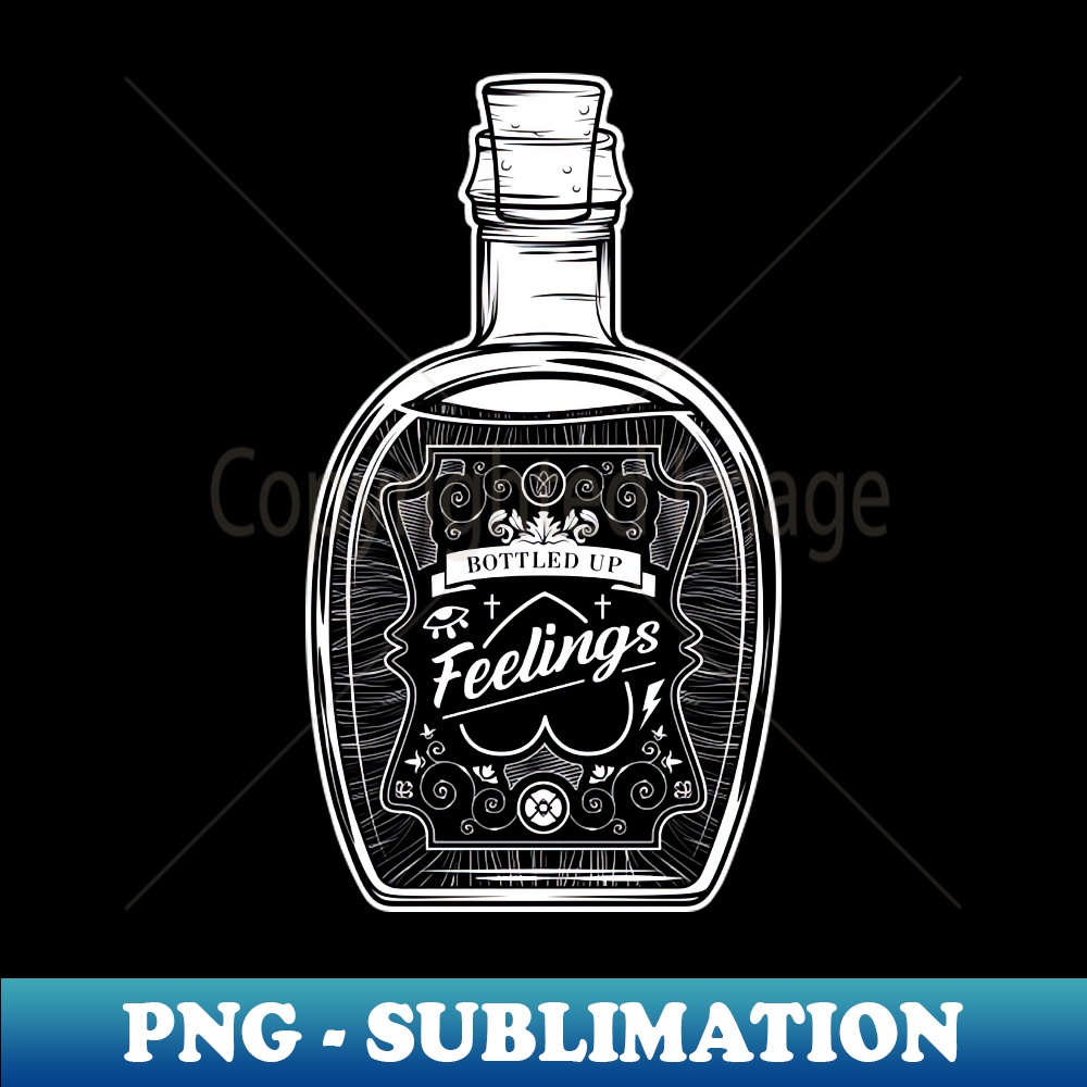 Bottled Feelings - PNG Transparent Digital Download File for - Inspire ...