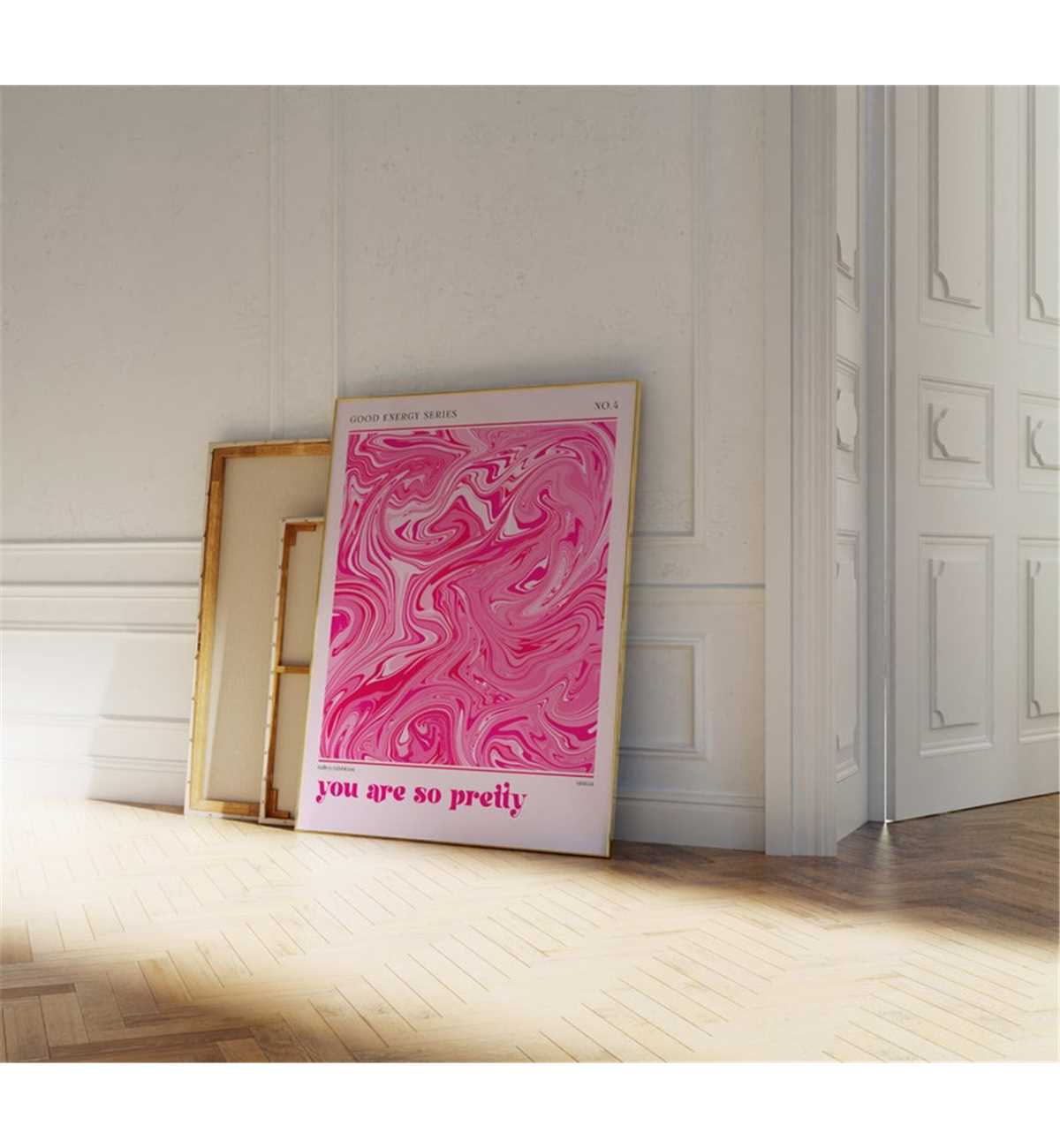 preppy wall art affirmation poster, pink wall art | Inspire Uplift
