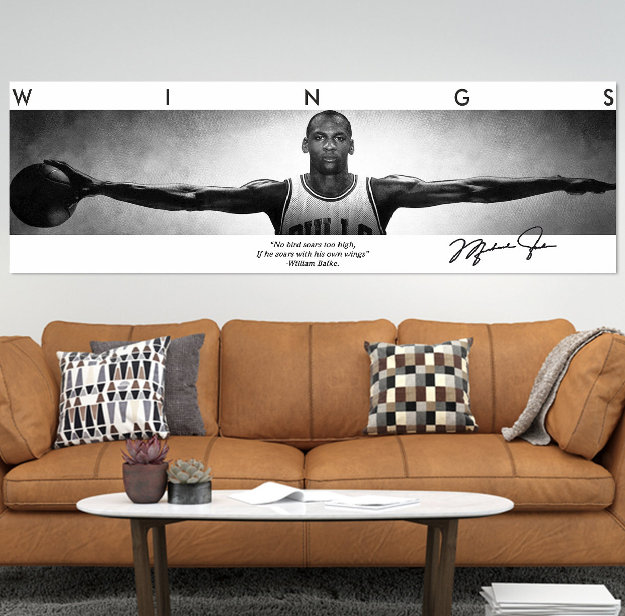 Michael Jordan Canvas Wall Art Jordan Wings Basketball All | Inspire Uplift