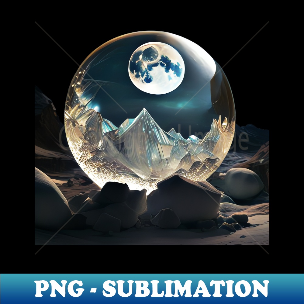 Moon in a crystal ball - Artistic Sublimation Digital File - | Inspire ...