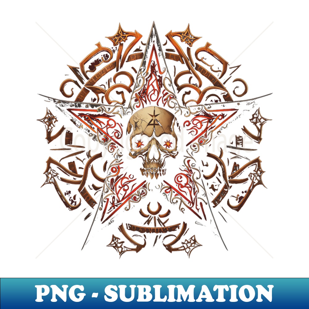 SKULL PENTACLE - PNG Transparent Digital Download File for S | Inspire ...