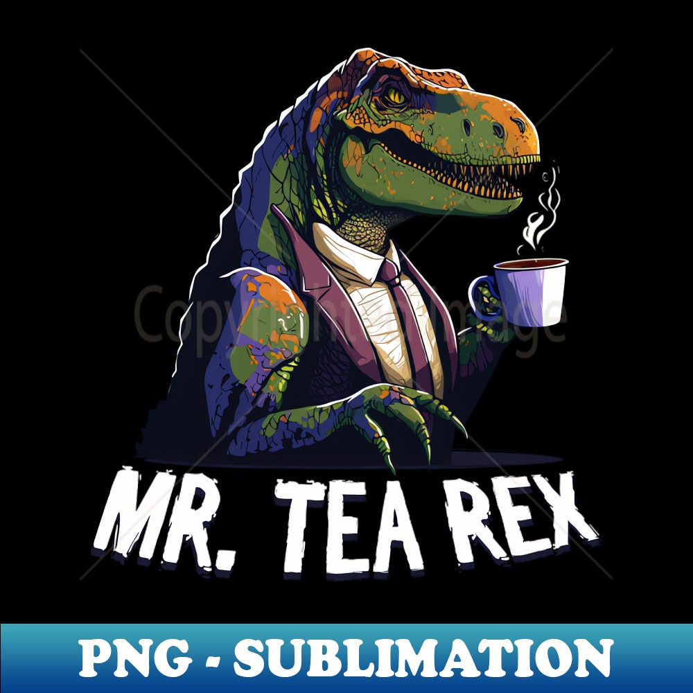 Tyrannosaurus Rex Tea-Rex Pun Funny Cartoon Style - Digital - Inspire ...