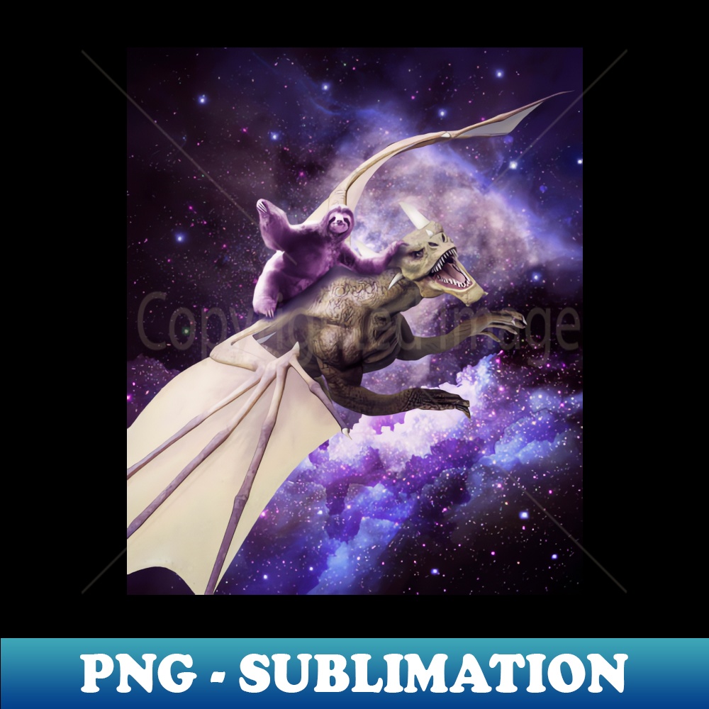 Sloth Riding Dragon on Clouds in Universe - Professional Sub | Inspire ...