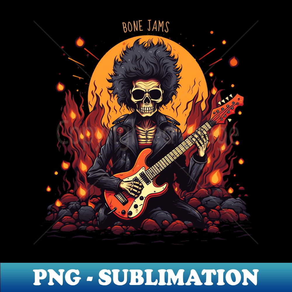 Rockstar Skeleton Rock and Roll - Exclusive PNG Sublimation | Inspire ...