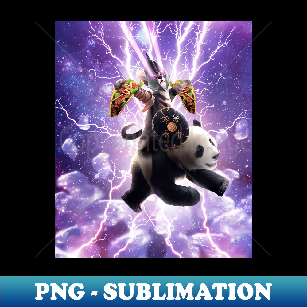 Laser Eyes Warrior Cat Riding Lightning Panda Taco - Signatu | Inspire ...