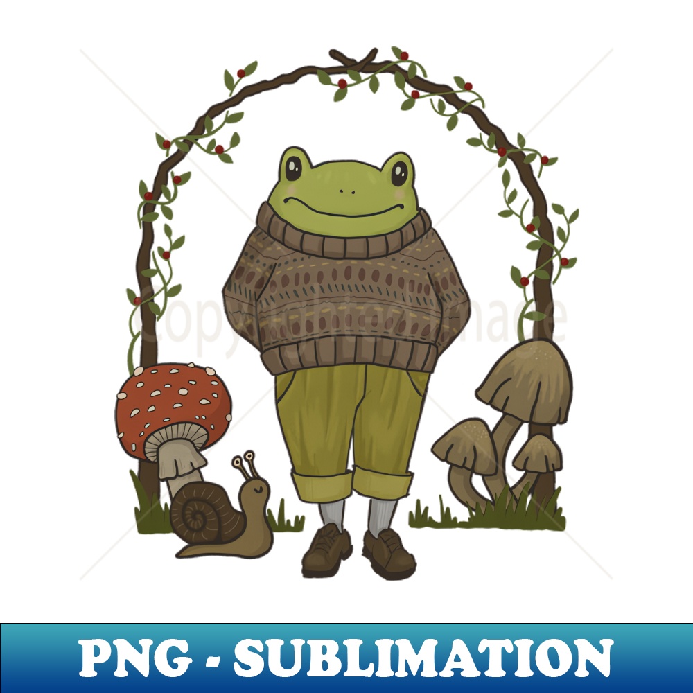 Toad in Grandpa Sweater A Cute and Cozy Goblincore Nature - | Inspire ...