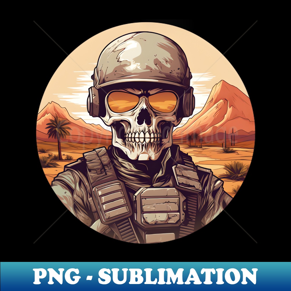 Skull Soldier Desert Helmet - Exclusive PNG Sublimation Down | Inspire ...