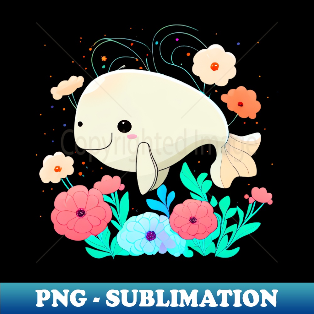 Flowery Beluga - Digital Sublimation Download File - Create | Inspire ...