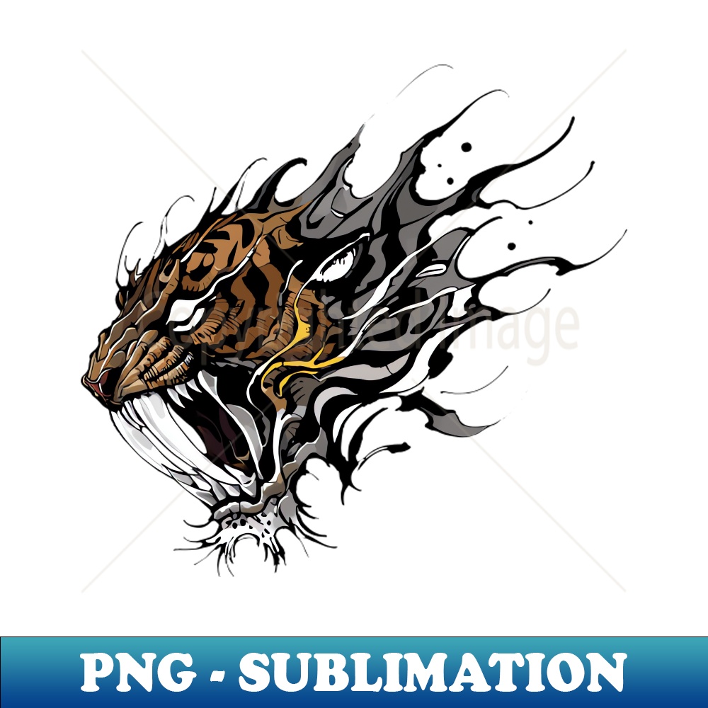 Fierce Sabertooth Tiger tattoo design - Exclusive Sublimatio - Inspire ...