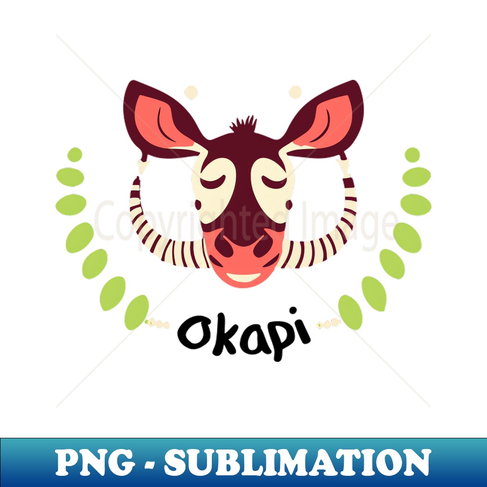 cute okapi surrounded by berries - Modern Sublimation PNG Fi | Inspire Uplift