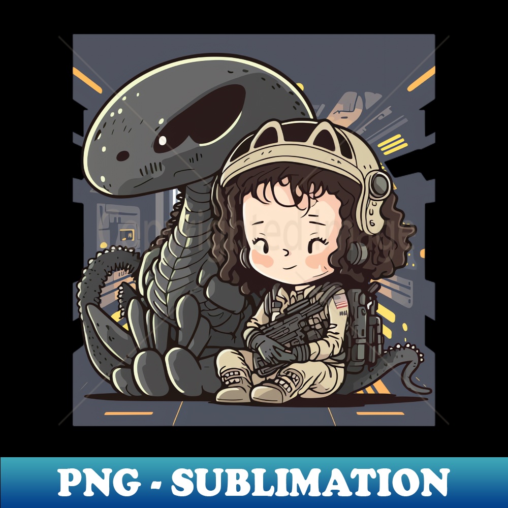 Ellen Ripley and The Xenomorph Cute and Chibi Version of Ali | Inspire ...