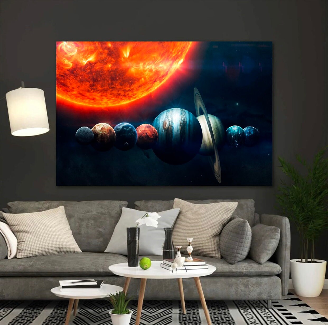 Amazing solar system outer space Canvas Wall Art Design Post | Inspire ...