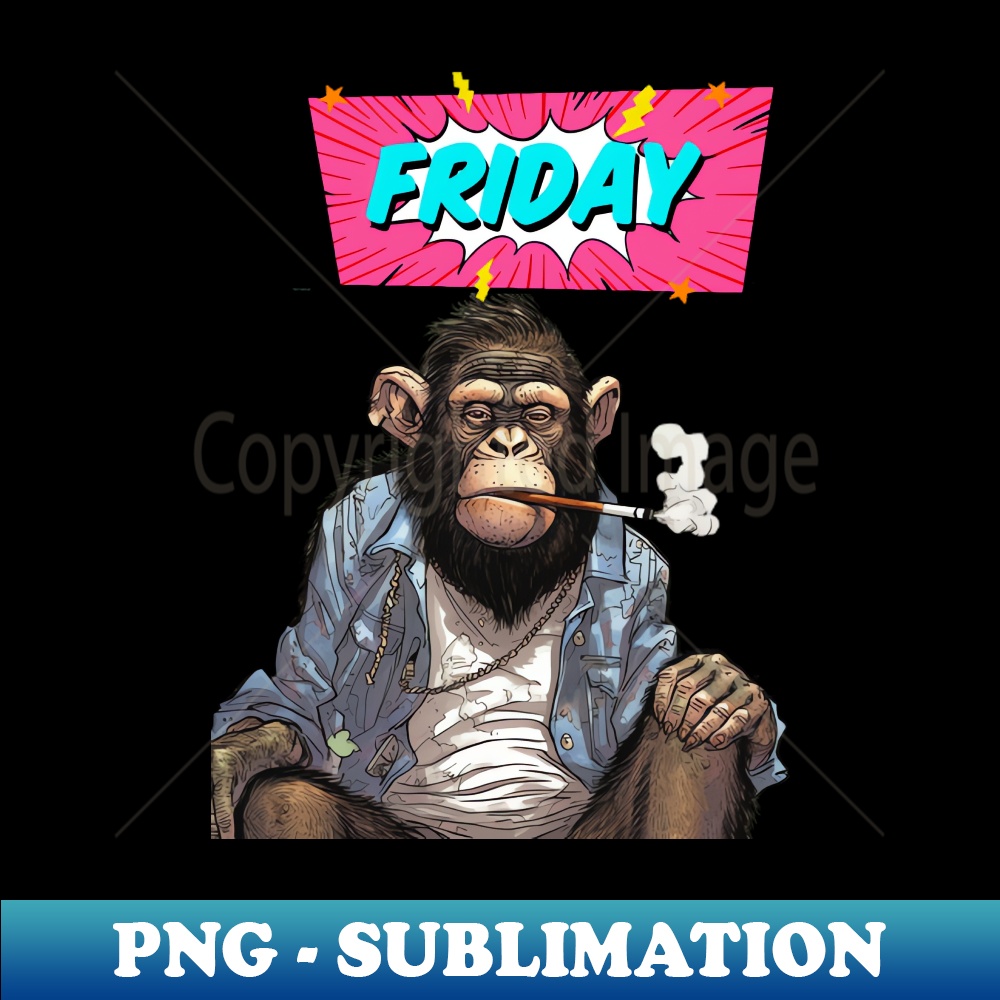 Stoned Monkey Friday Monkey Thoughts - Trendy Sublimation Di - Inspire ...