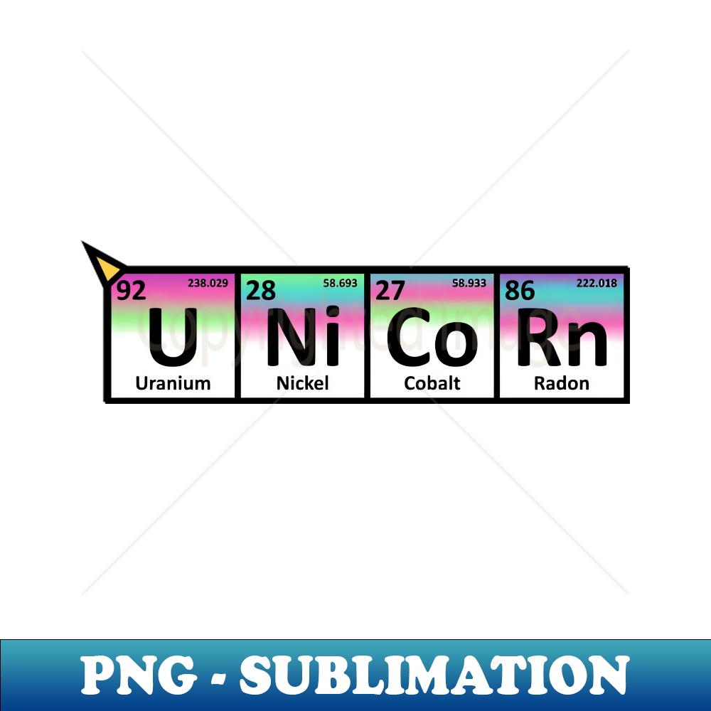 Unicorn on the periodic table - PNG Transparent Sublimation - Inspire ...