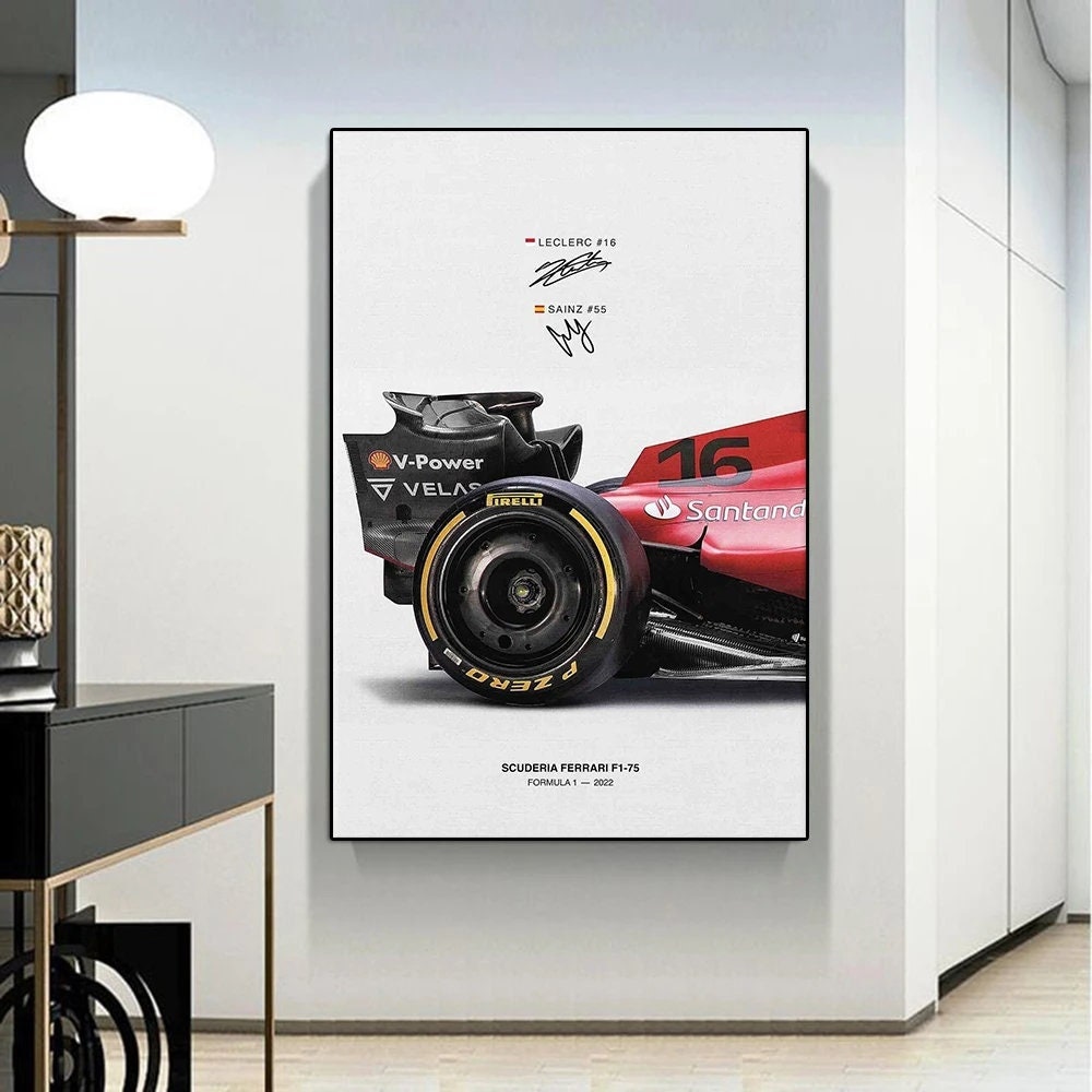 F1 Grand Prix F1-75 Racing Canvas Painting Saines Wall Art R - Inspire ...