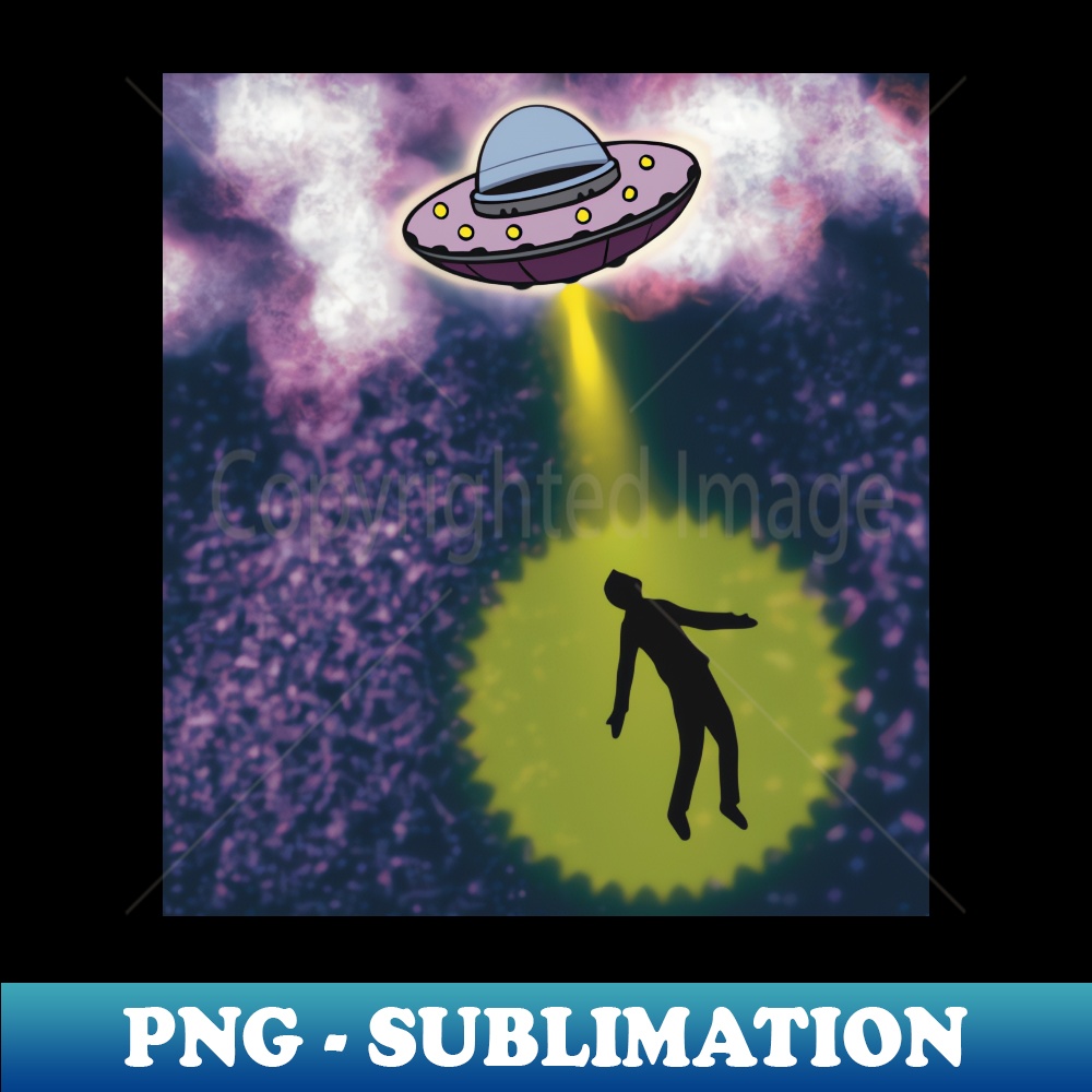 UFO Abduction - PNG Transparent Sublimation Design - Bold & | Inspire ...