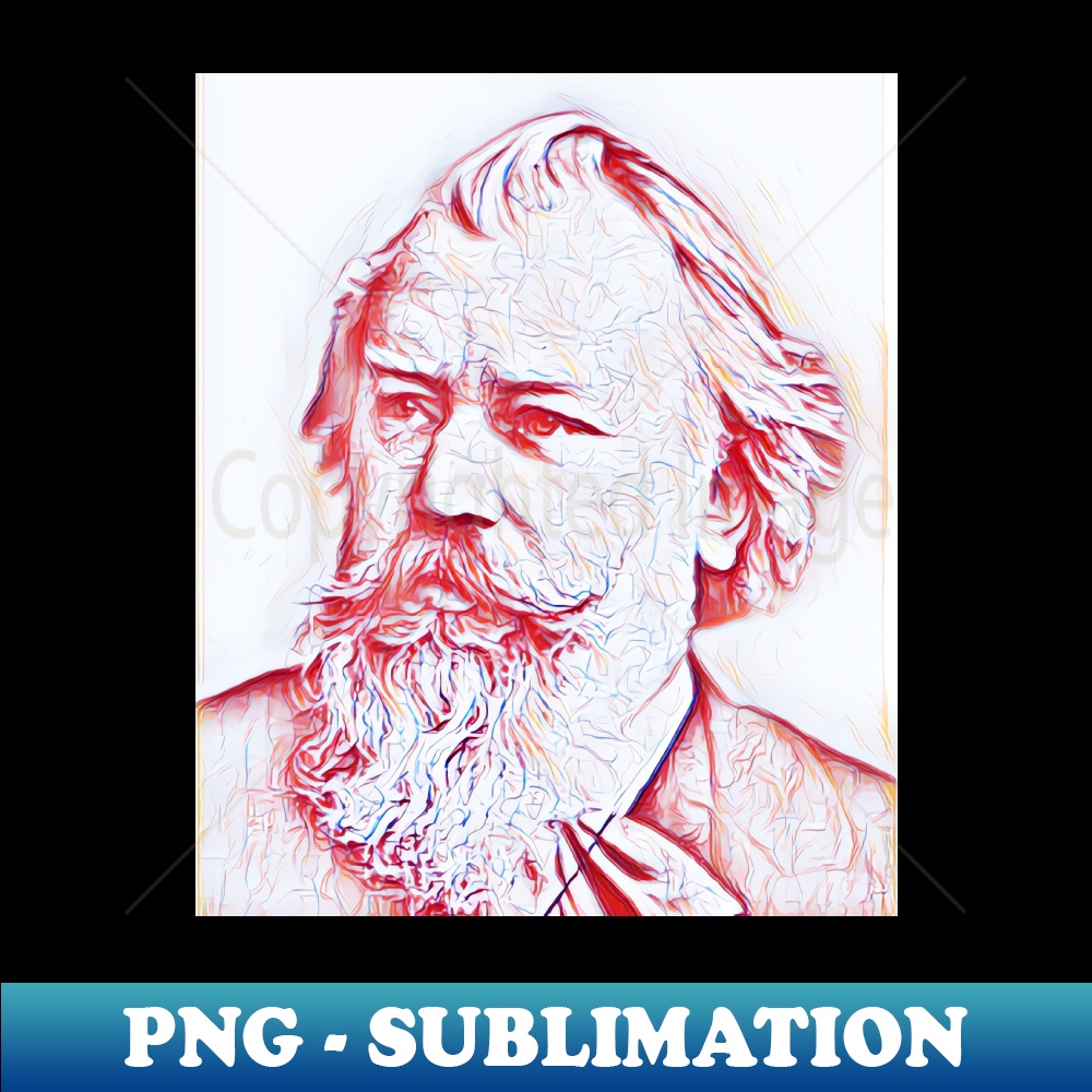Johannes Brahms Portrait Johannes Brahms Artwork Line Art | Inspire Uplift