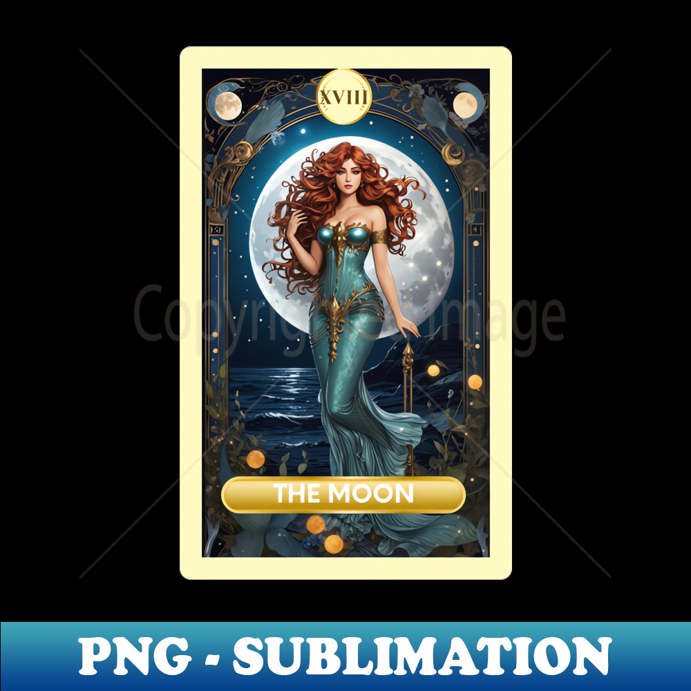 The Moon Card From the Light Mermaid Tarot Deck - High-Resol | Inspire ...