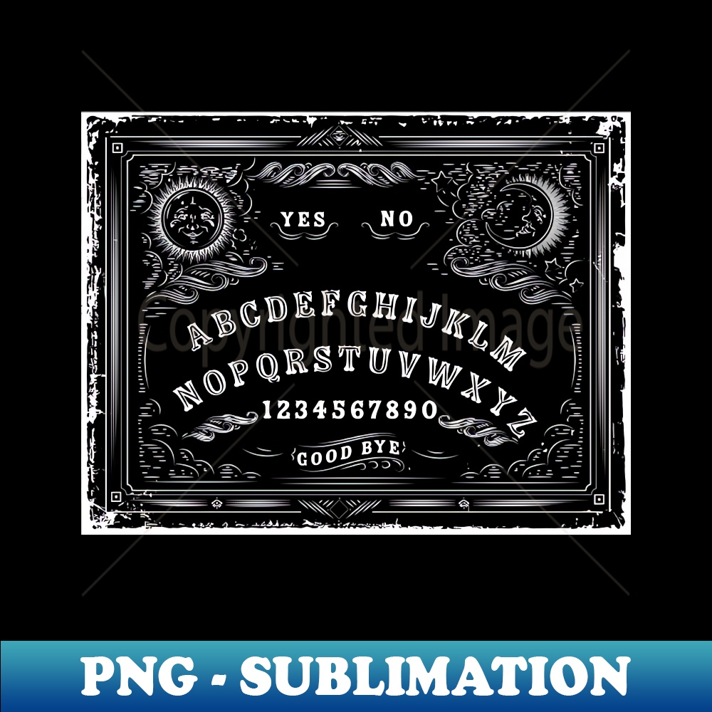Ouija Board design with worn textures - Exclusive PNG Sublim | Inspire ...