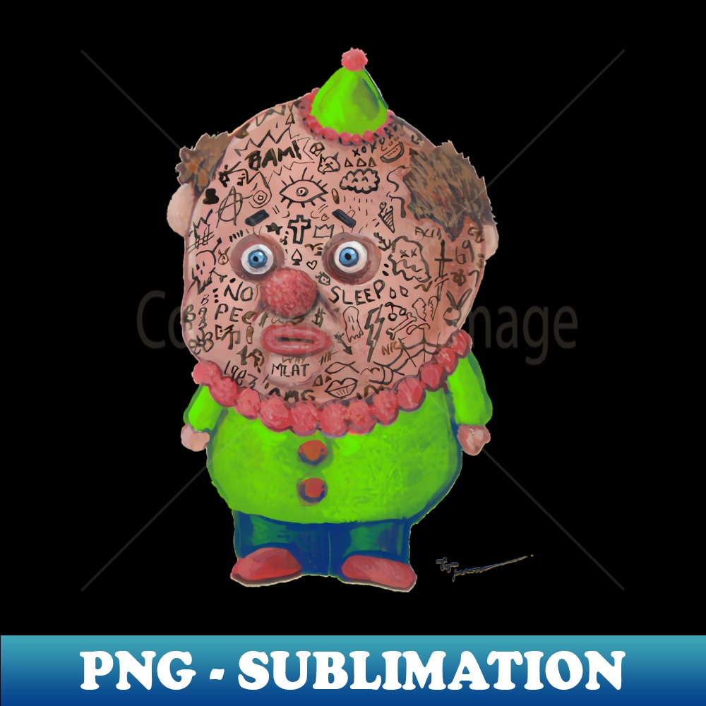 Green Belly NoPe the Clown Original Circus Clown with Face | Inspire Uplift