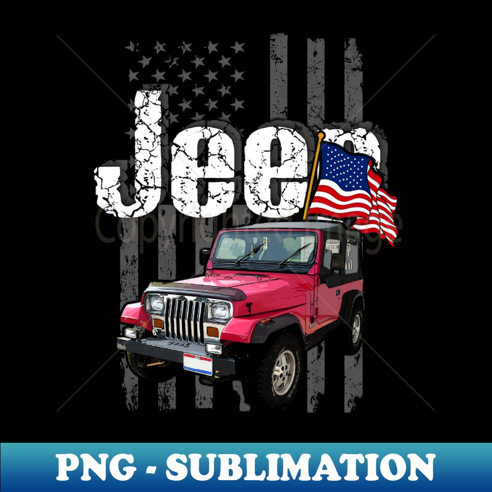 Jeep Wrangler YJ Jeepcar JEEP Flag - Premium PNG Sublimation | Inspire ...