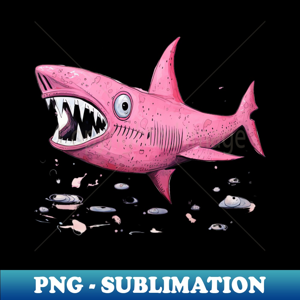 Cute Pink Shark - Elegant Sublimation PNG Download - Add a F | Inspire ...