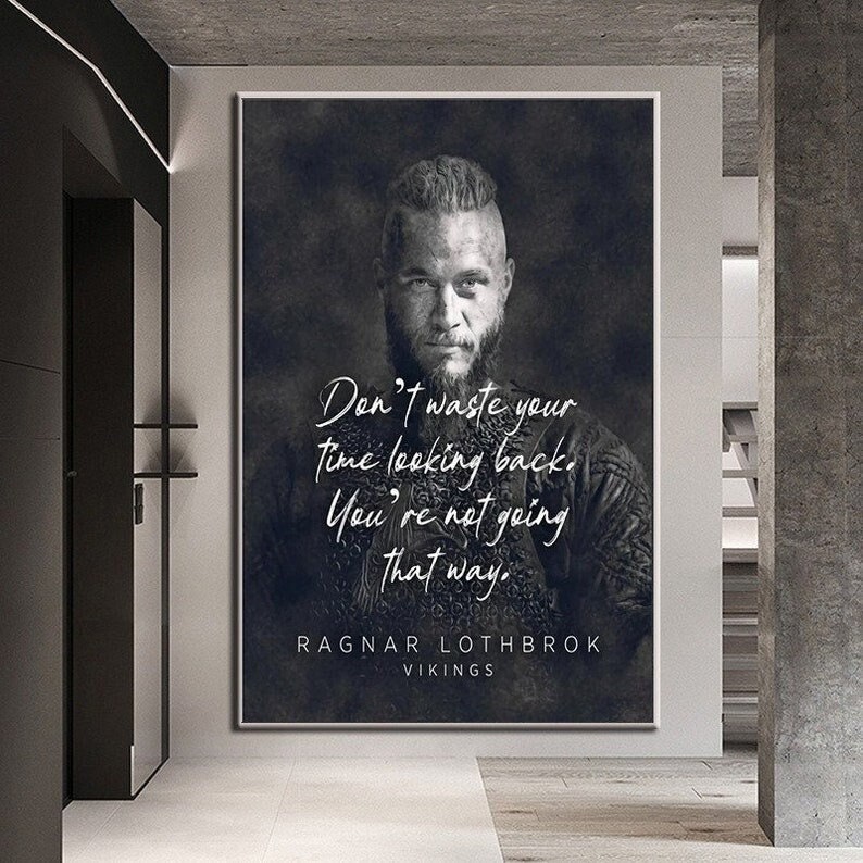 Vikings Ragnar Lothbrok Classic Quote Wall Art Canvas Paint - Inspire ...