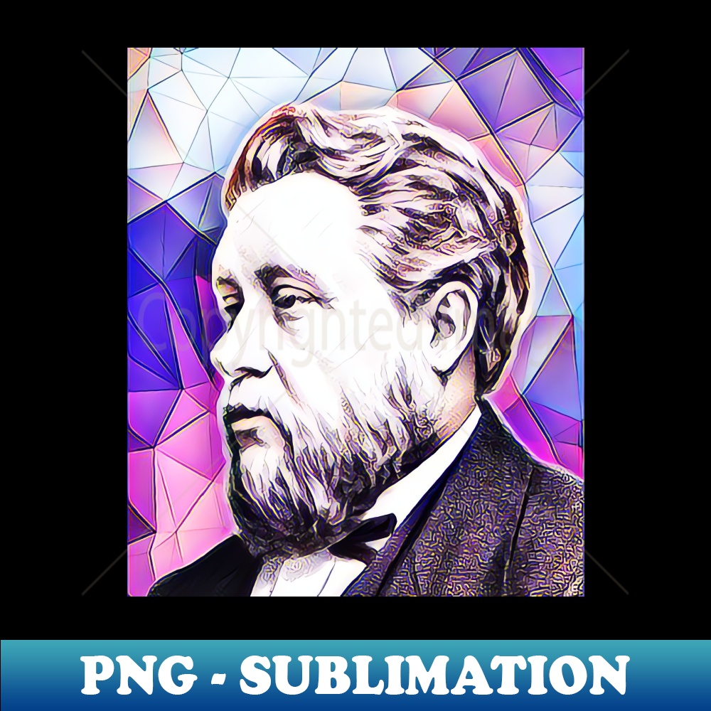 Charles Spurgeon Pink Colourful Portrait Charles Spurgeon A | Inspire ...