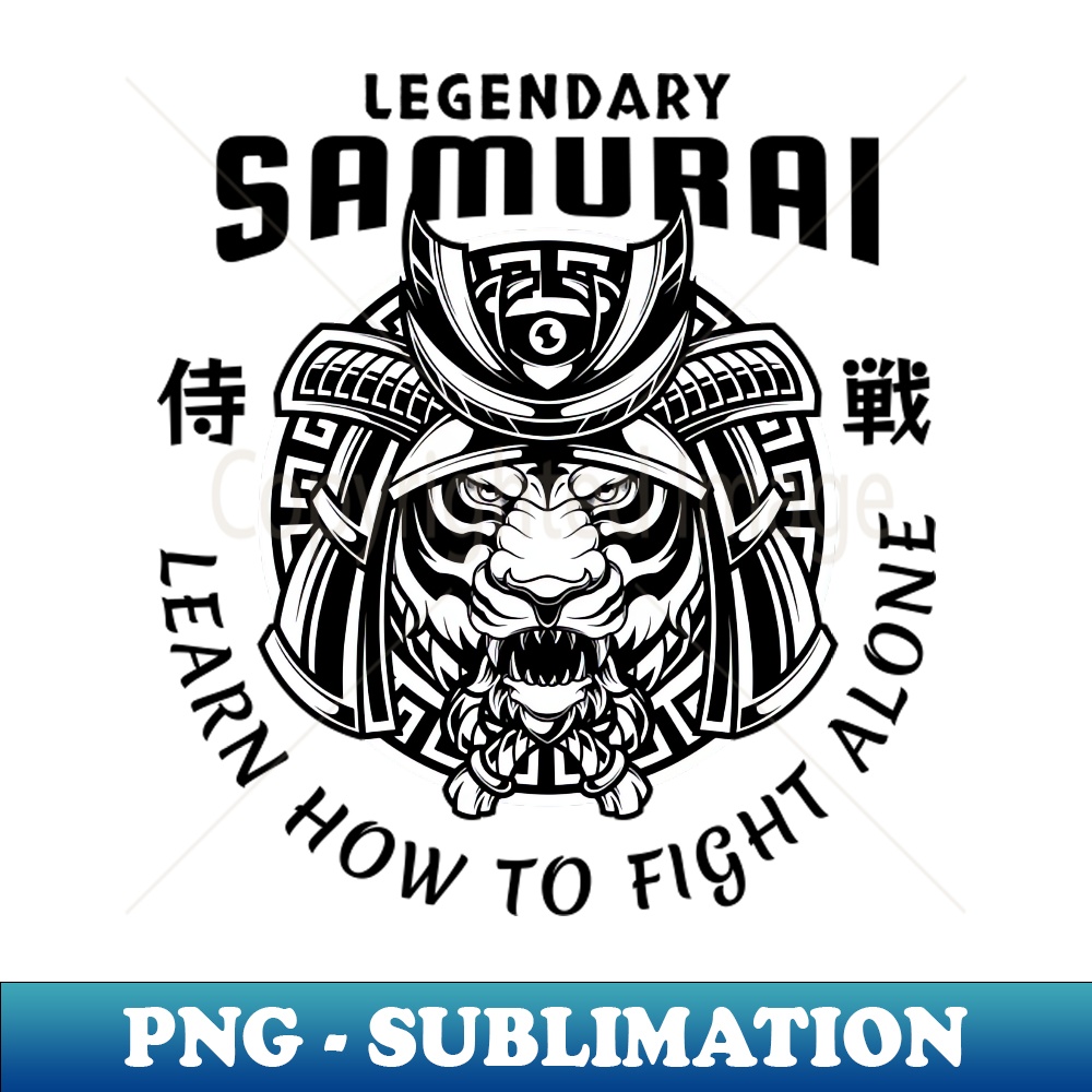 Samurais Roar Tiger Head Displaying Valor in a Samurai Helme | Inspire ...
