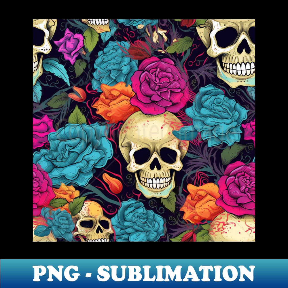 Floral skulls - PNG Transparent Sublimation Design - Create - Inspire ...