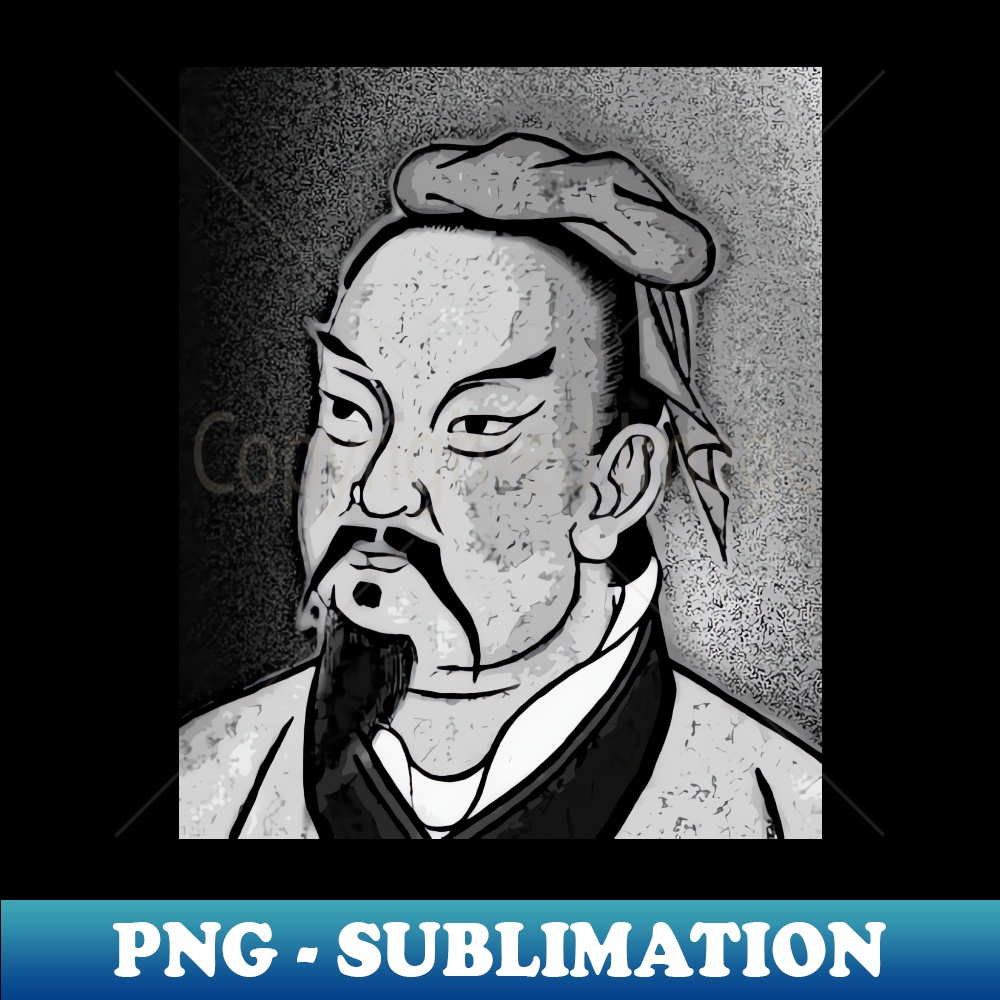 Sun Tzu Black And White Portrait Sun Tzu Artwork 2 - PNG Tr | Inspire ...