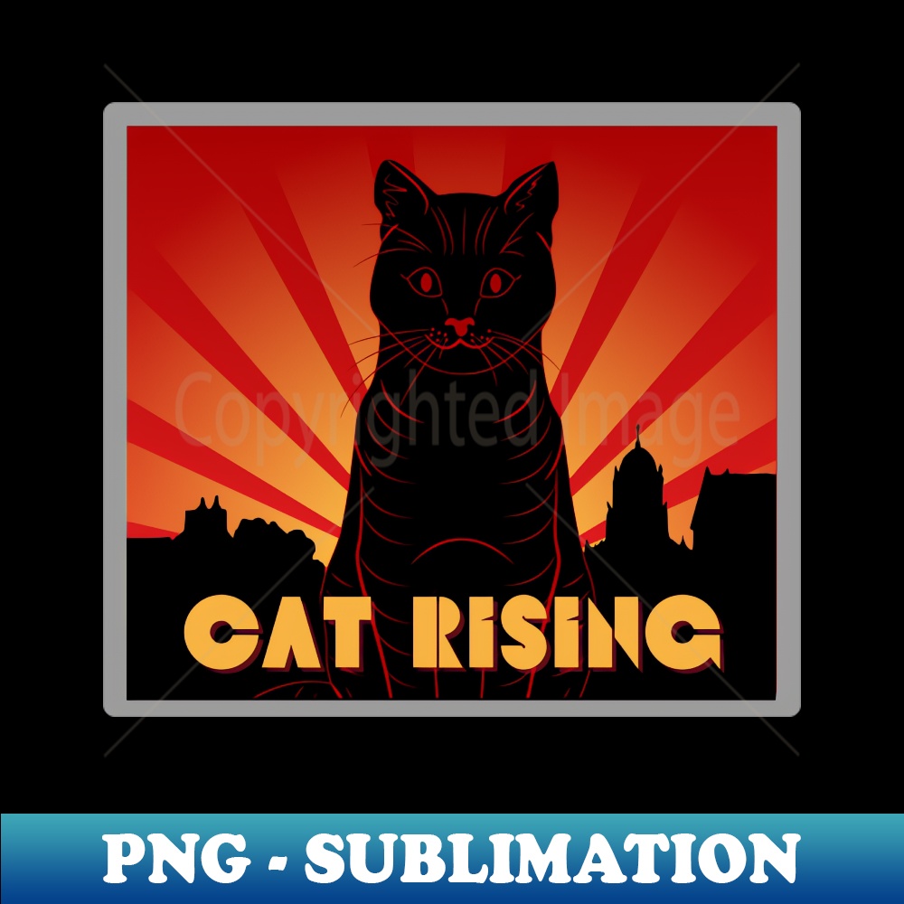 CAT RISING Retro Vintage - Digital Sublimation Download File | Inspire ...