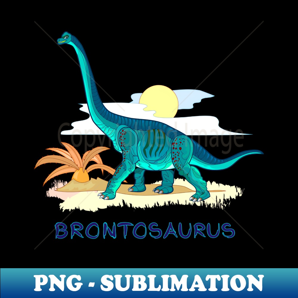 Illustration of brontosaurus - Retro PNG Sublimation Digital - Inspire ...