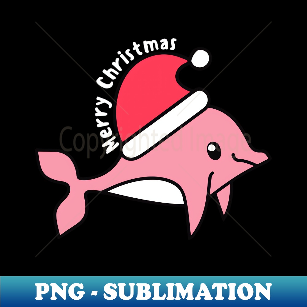 river pink dolphin wearing a santa hat and surrounded by orn | Inspire ...
